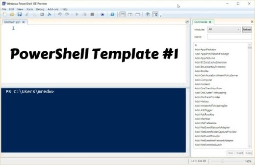 Generic PowerShell Template #1 - Thrifty Admin