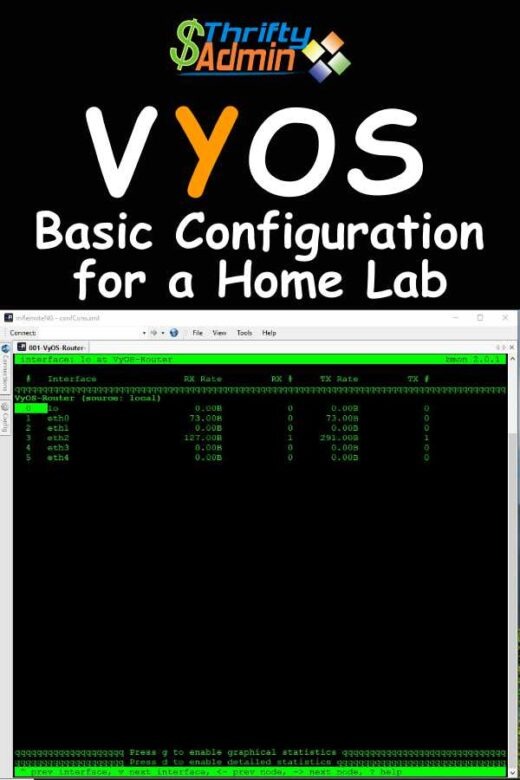 VyOS Configuration and Installation - Thrifty Admin